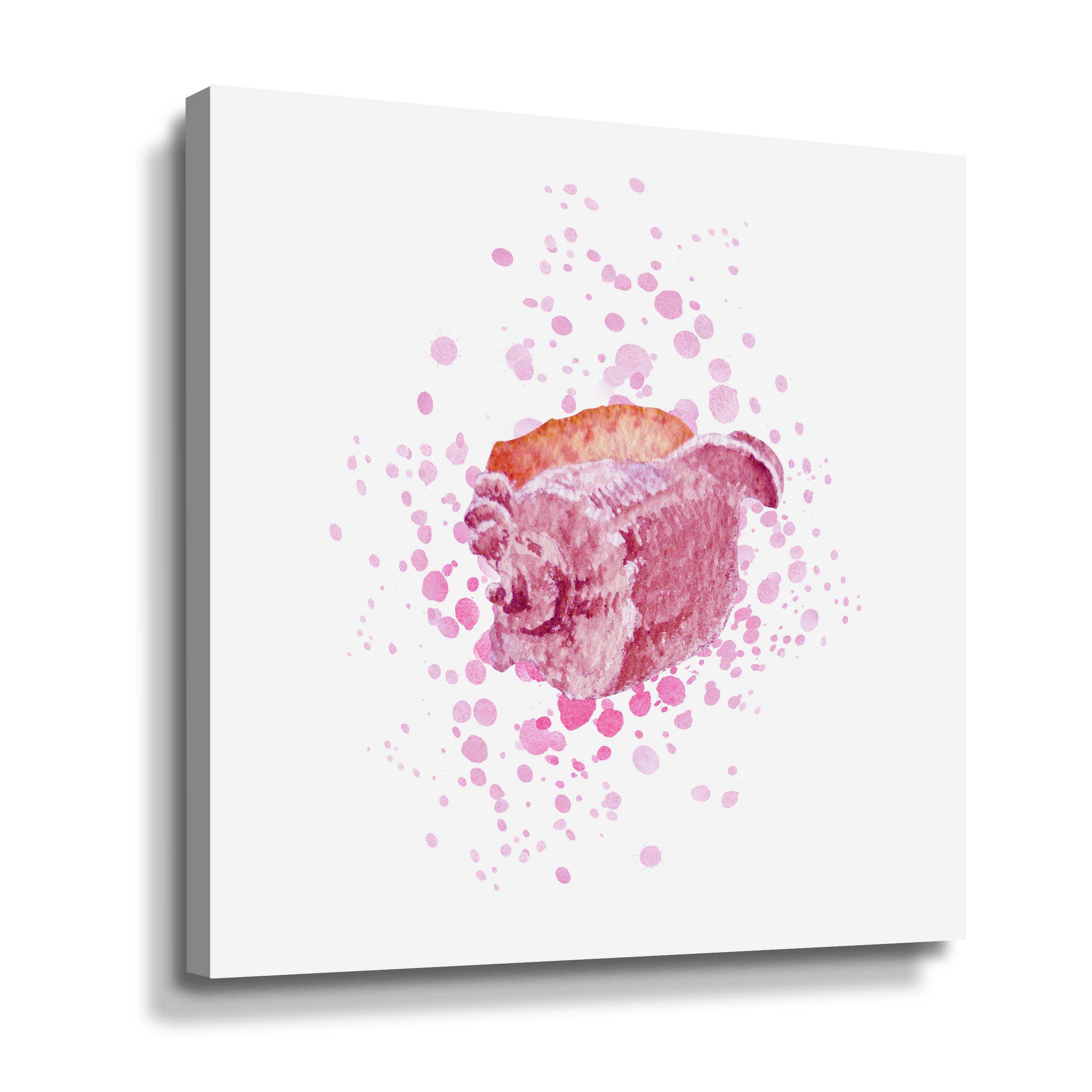 Highland Dunes Geetu Pink Watercolor Sea Shell On Water Drops Splash ...