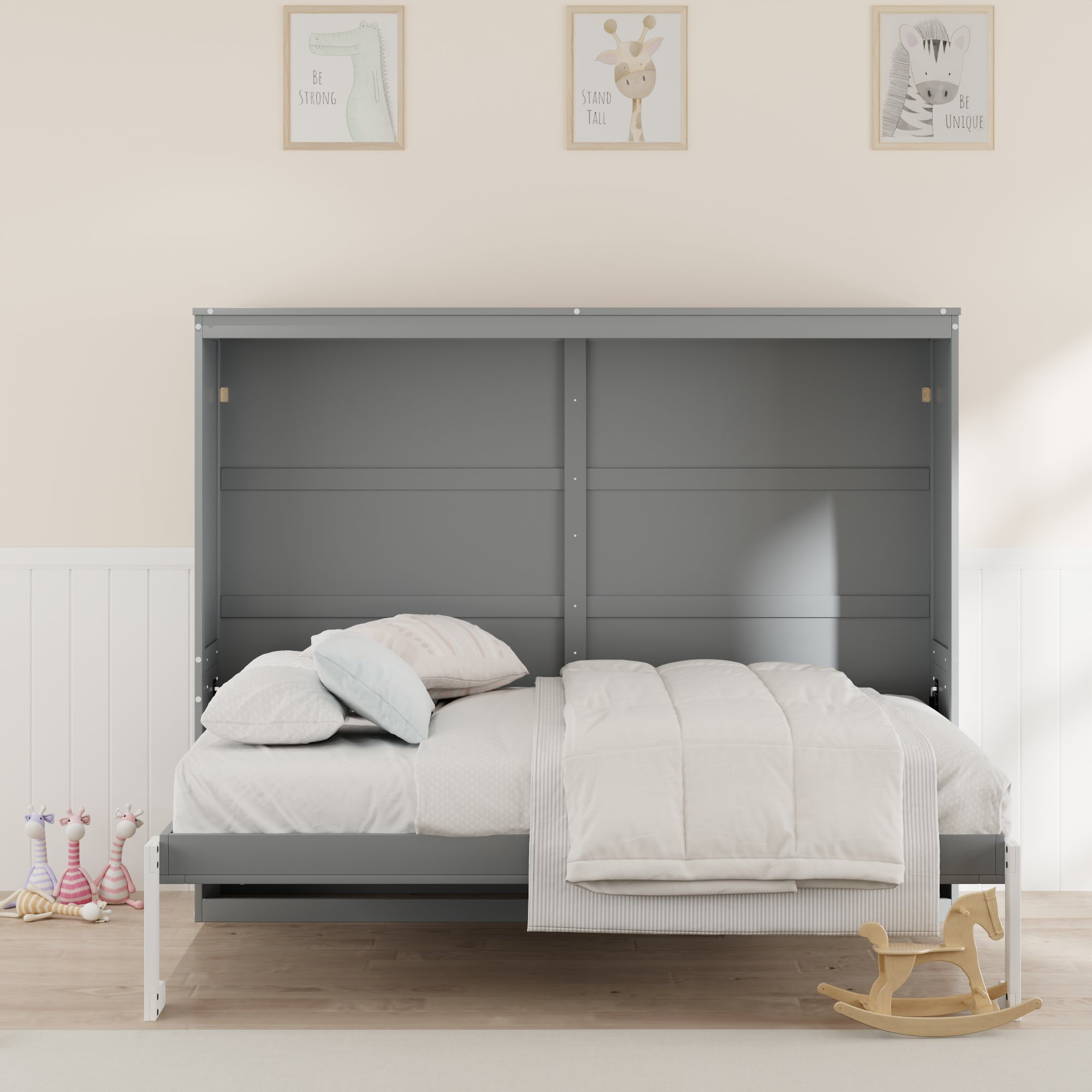 Red Barrel Studio® Chest-Style Murphy Wall Cabinet Bed, Space Saving ...