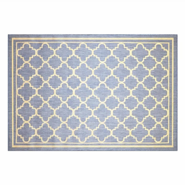 Red Barrel Studio® Rectangular Synthetic Area Rug Quatrefoil Washable ...