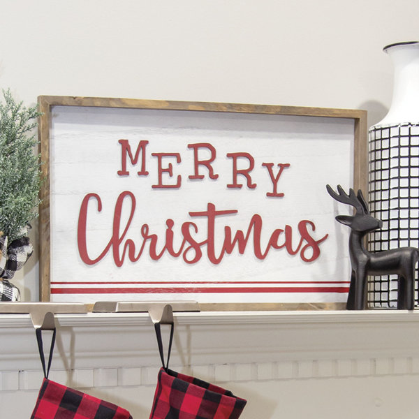 The Holiday Aisle® Merry Christmas Wooden Wall Décor | Wayfair
