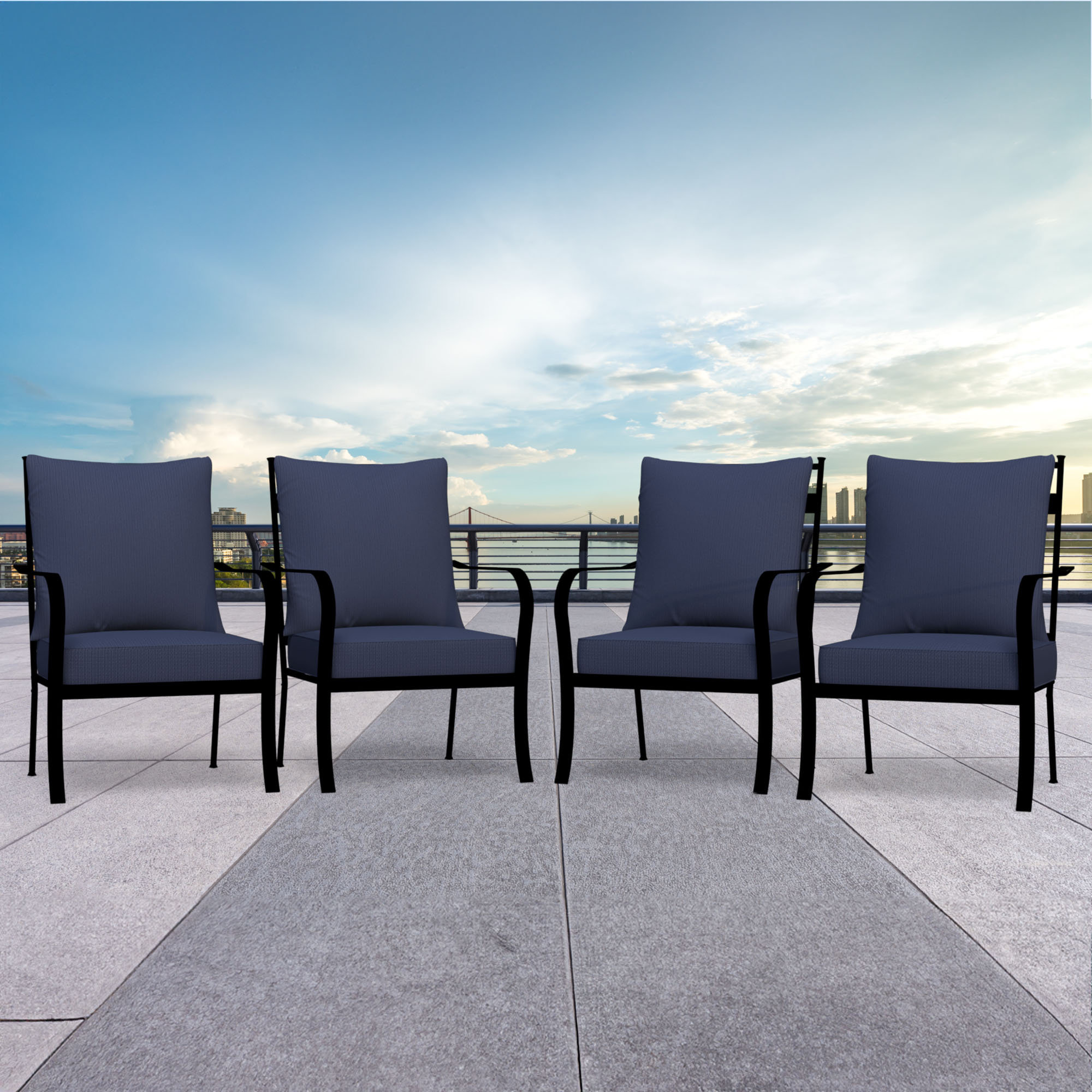 Hokku Designs Zilha Outdoor Dining Side Chair with Cushion | Wayfair
