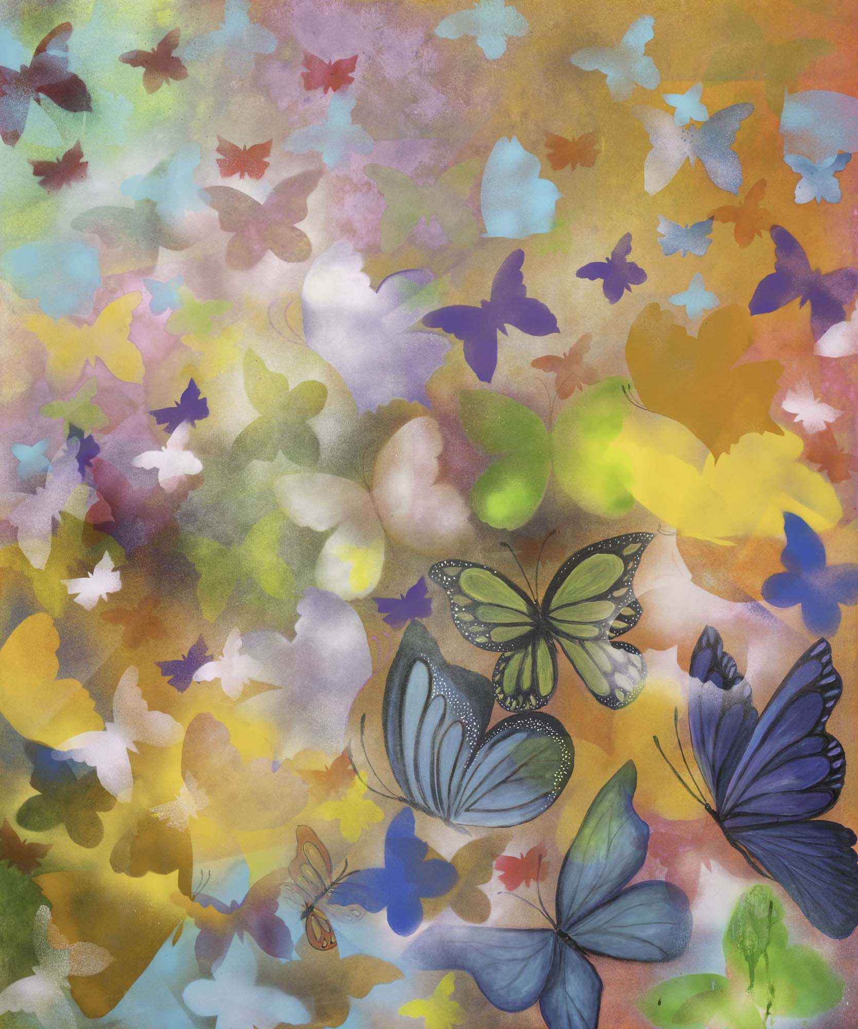 Yoffi Butterflies in Flight by Yaffa G - Wrapped Canvas Graphic Art ...