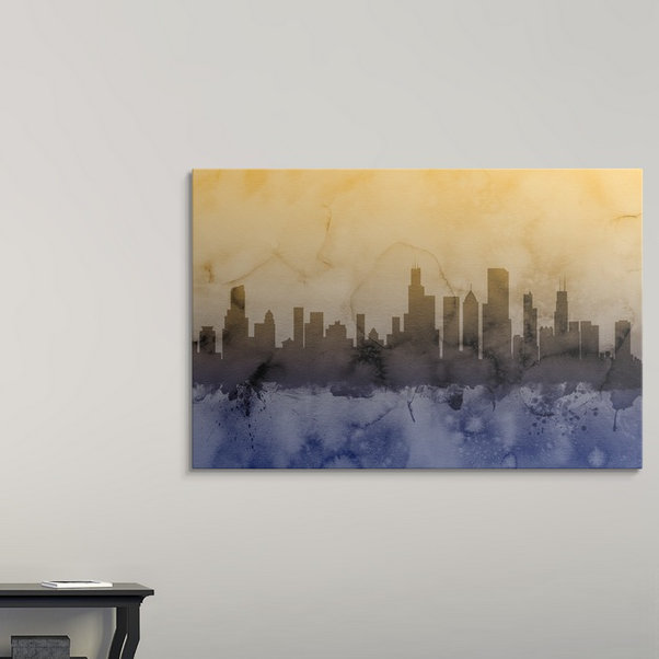 Ebern Designs Francy " Chicago Illinois Skyline " by Michael Tompsett ...