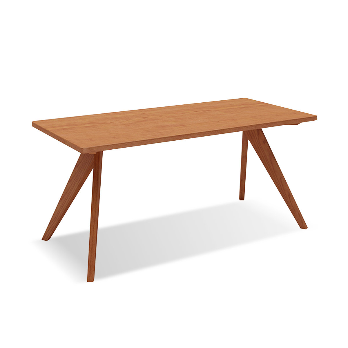 Corrigan Studio® Cherry Wood Color Rectangular Solid Wood Dining Table ...