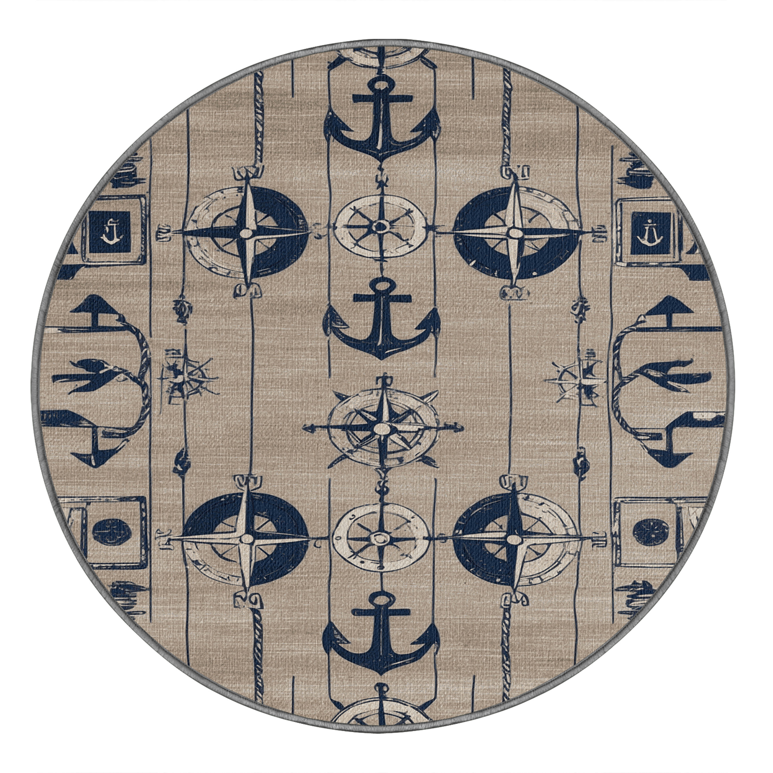 Longshore Tides Washable Port markings Nautical Area Rug | Wayfair