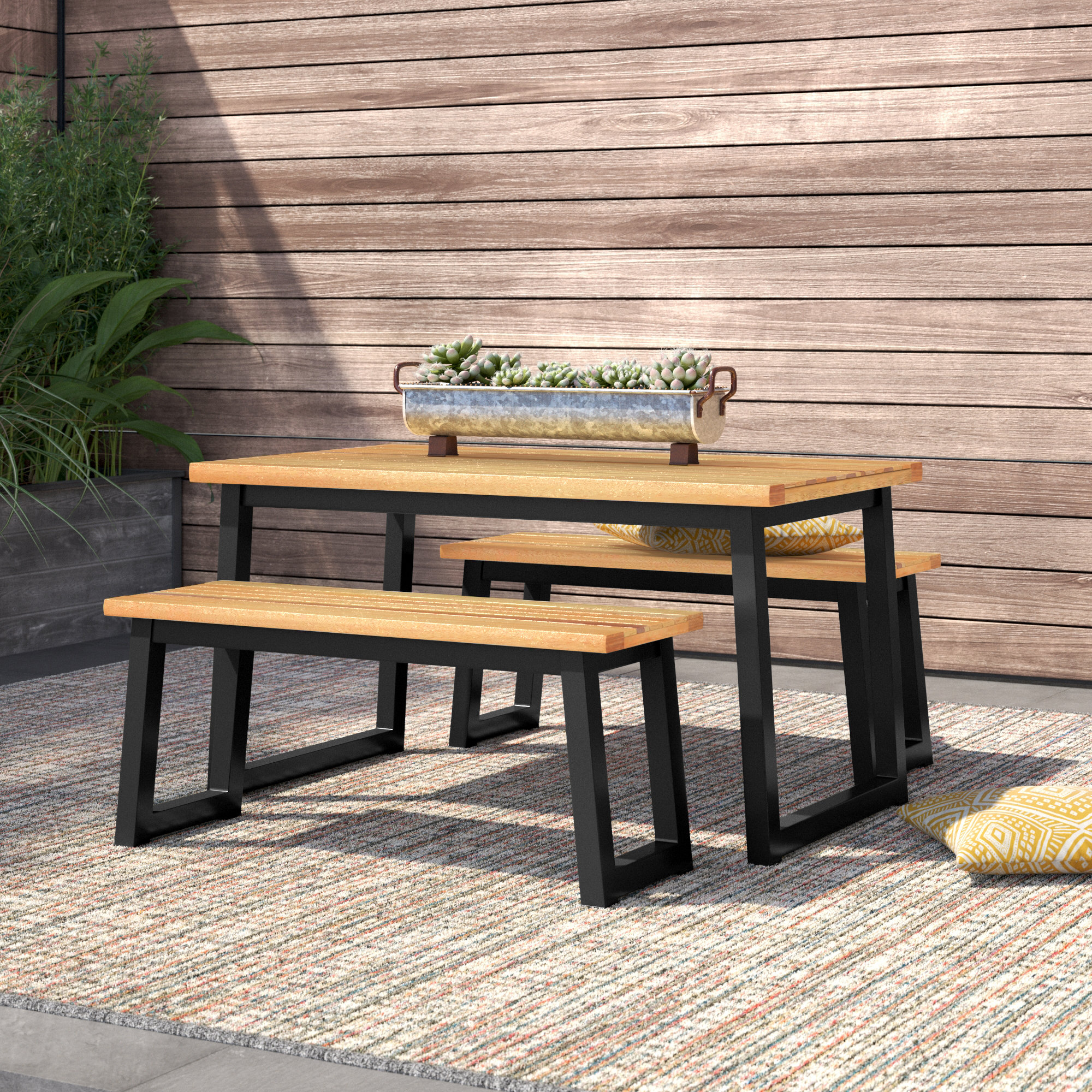 Trent Austin Design® Leiker Rectangular 4 - Person 54" Long Dining Set ...