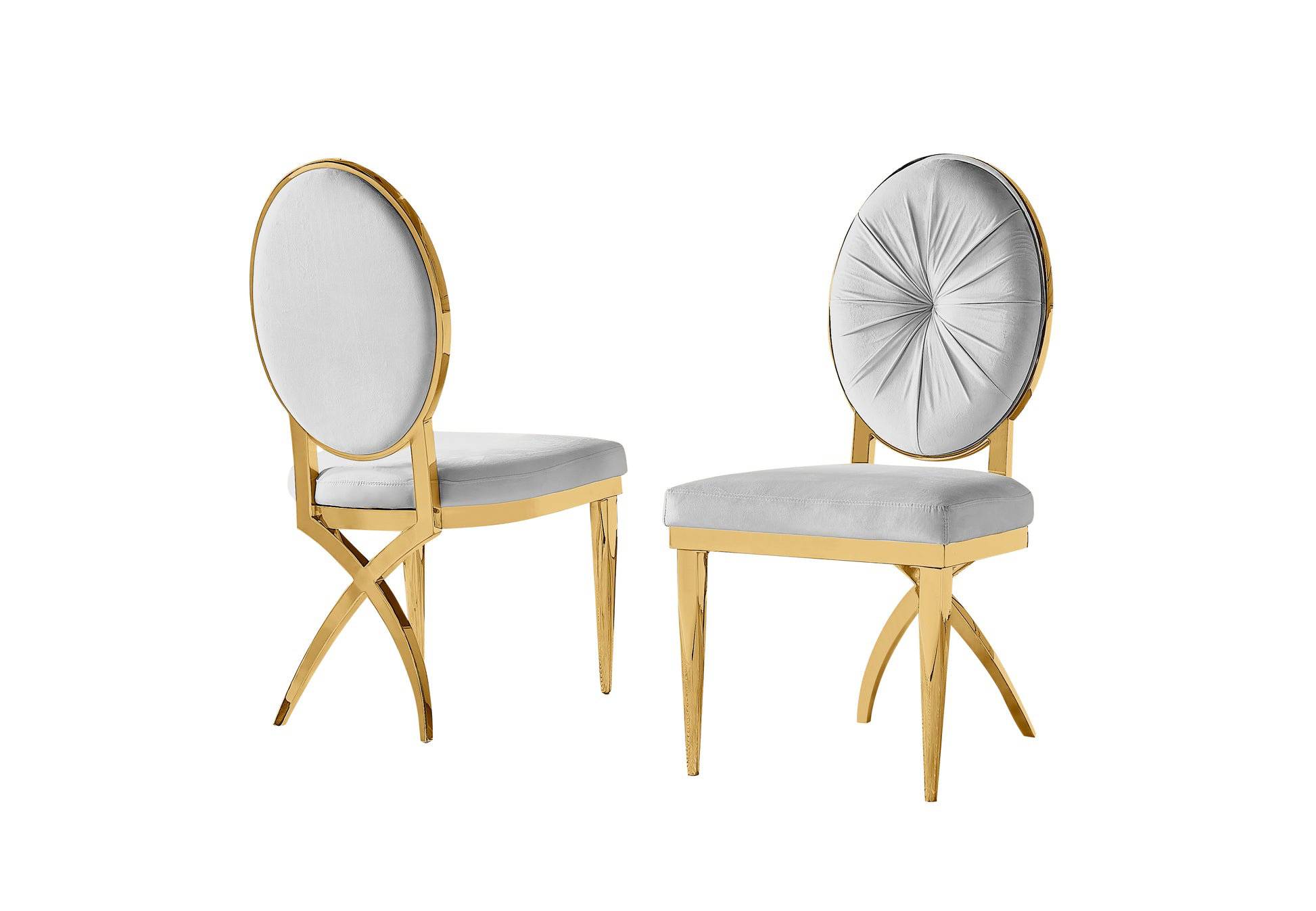 Bayou Breeze Luxe Velvet Dining Chairs Set of 2 - Modern Dining Room ...