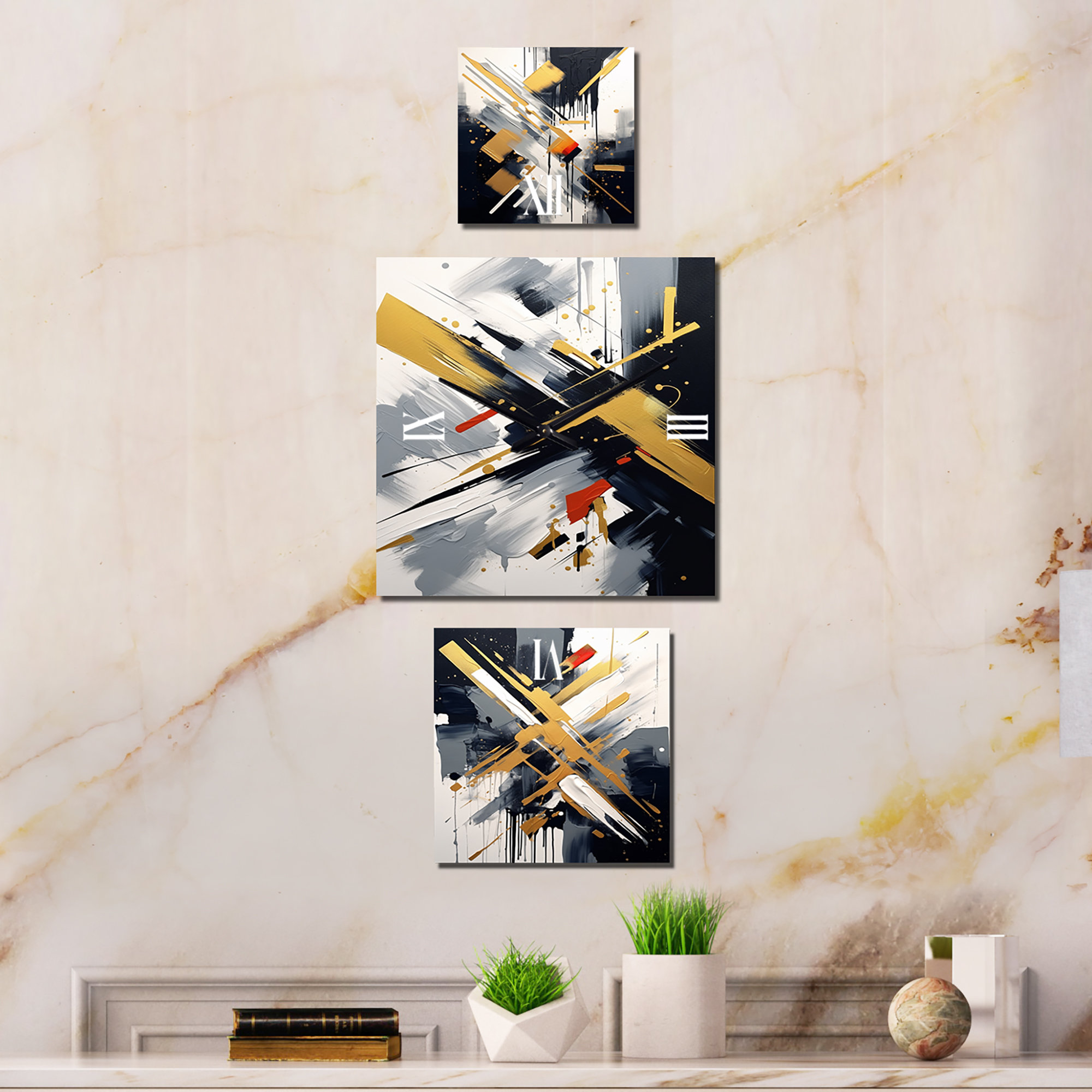 Latitude Run® Jonuel - Cubism Oversized Modern Clock - Wayfair Canada