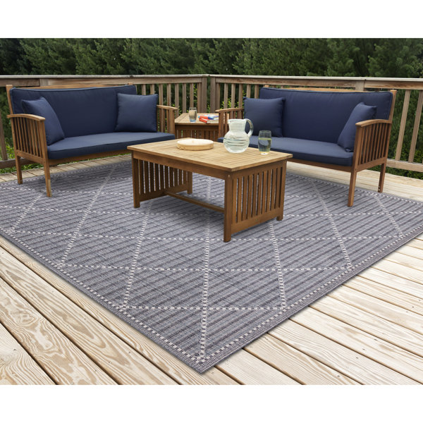 Latitude Run® Sua Checker Diamond Indoor/Outdoor Rug & Reviews | Wayfair