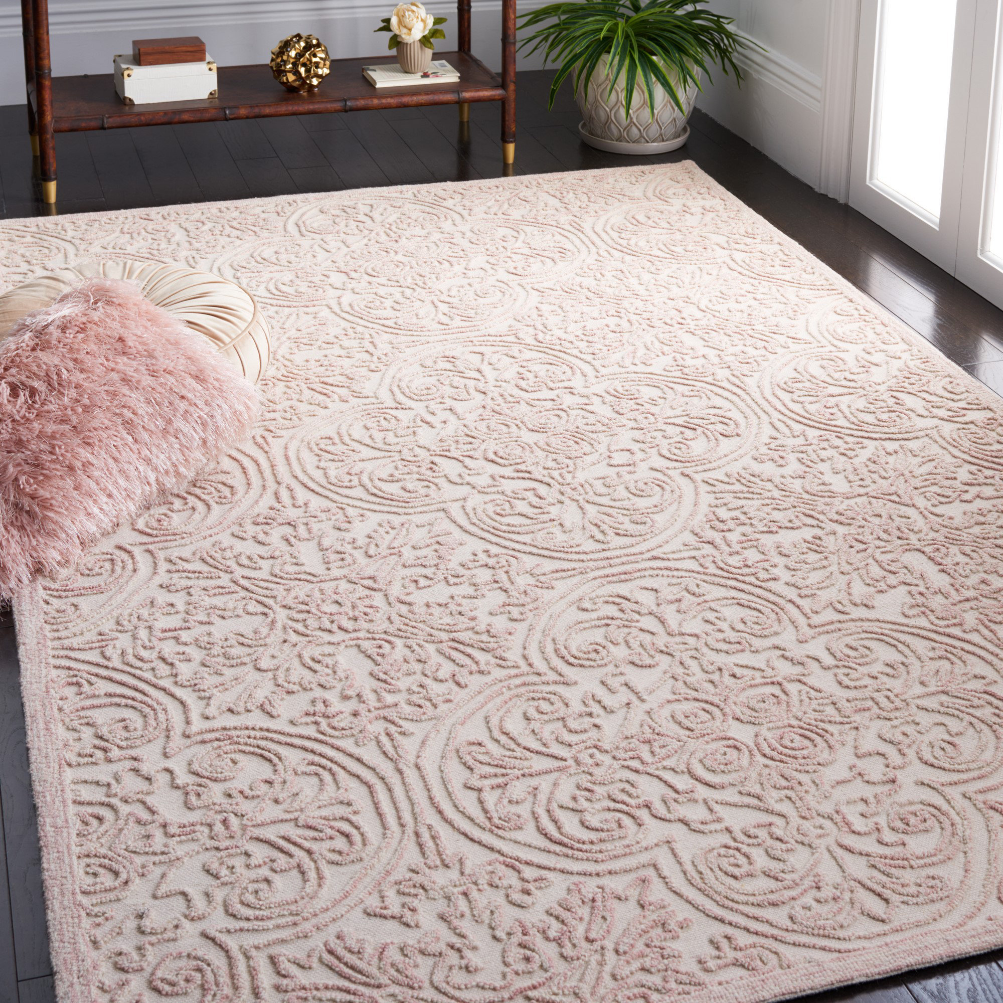 Lark Manor™ Abdihafid Trace 101 Area Rug In Ivory / Pink & Reviews ...