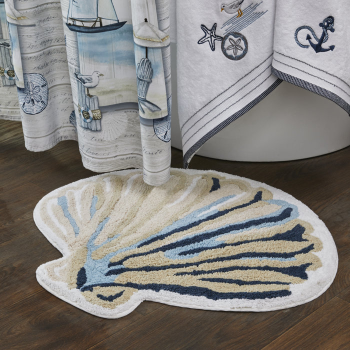 Rosecliff Heights Kilmarnock Sea Drift Bath Rug & Reviews | Wayfair