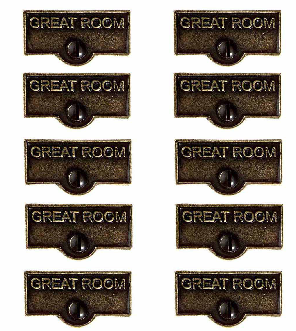 The Renovators Supply Inc. Switch Tags Great Room Name Signs 1-Gang ...