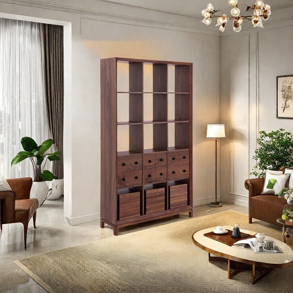 Parttlion Chinese style solid wood bookcase lockers | Wayfair