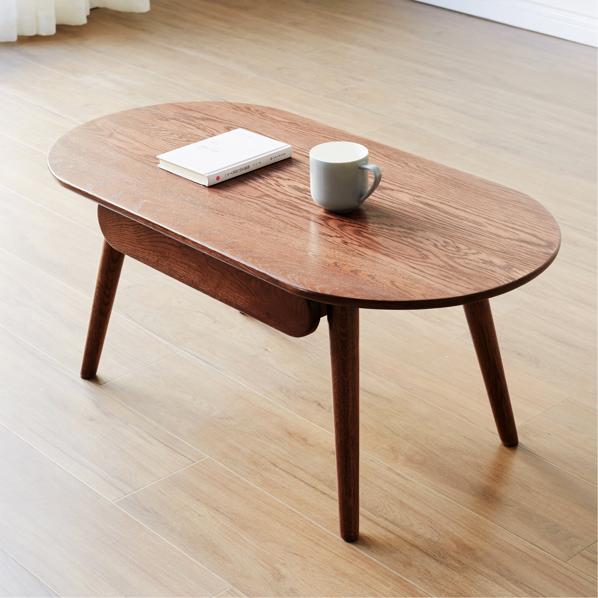 George Oliver Elegant Style Solid Wood Top Board Desk Coffee Table ...