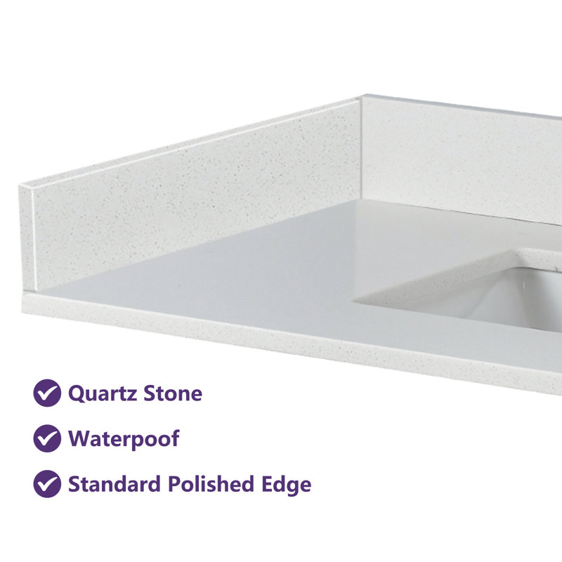 Bohuang 21-inch Quartz Sidesplash For Bathroom Vanity Top | Wayfair