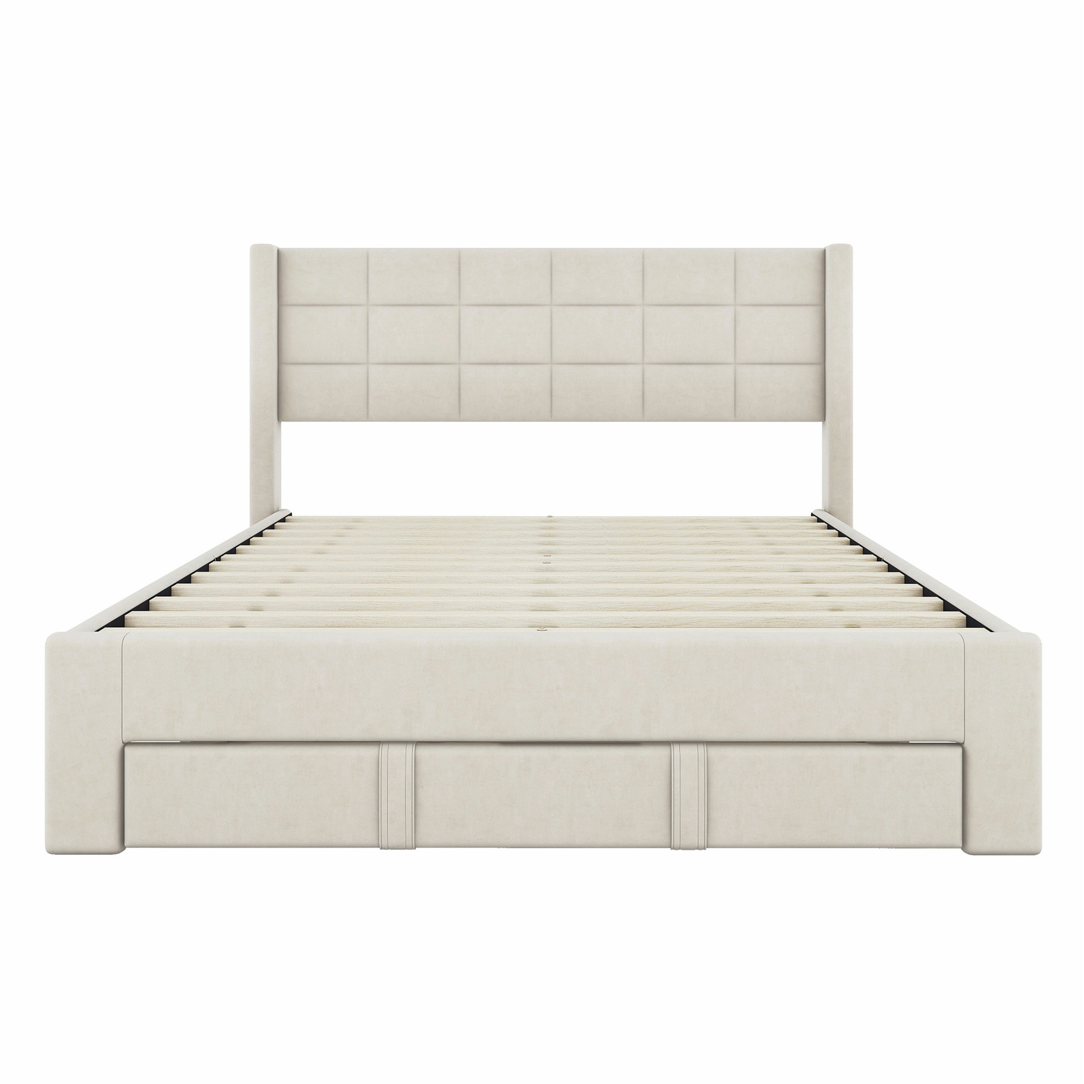 Latitude Run® Comfortable Upholstered Platform Bed with Extra Storage ...