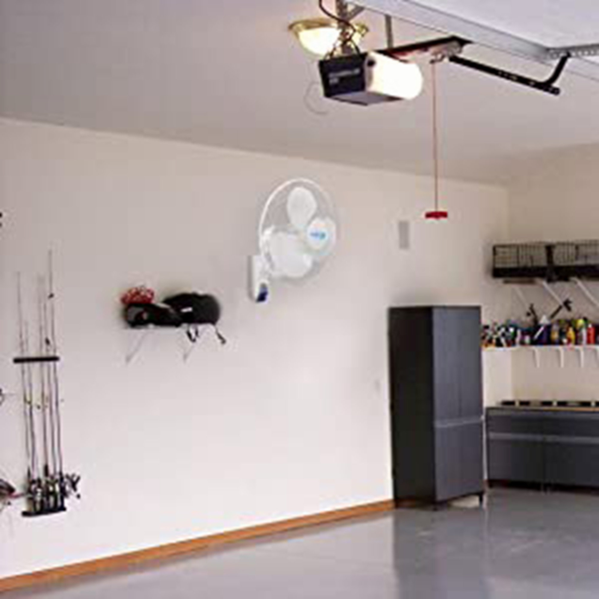 Go Peak Track Simple Deluxe 16 Inch Digital Wall Mount Fan With Remote ...