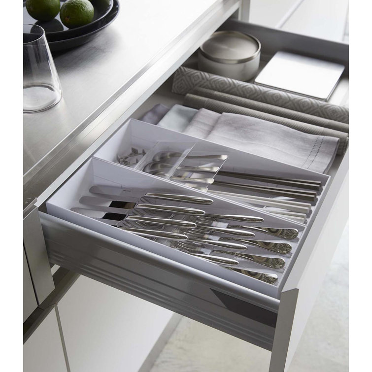 Yamazaki USA Yamazaki Home Expandable Angled Cutlery Kitchen Utensils ...