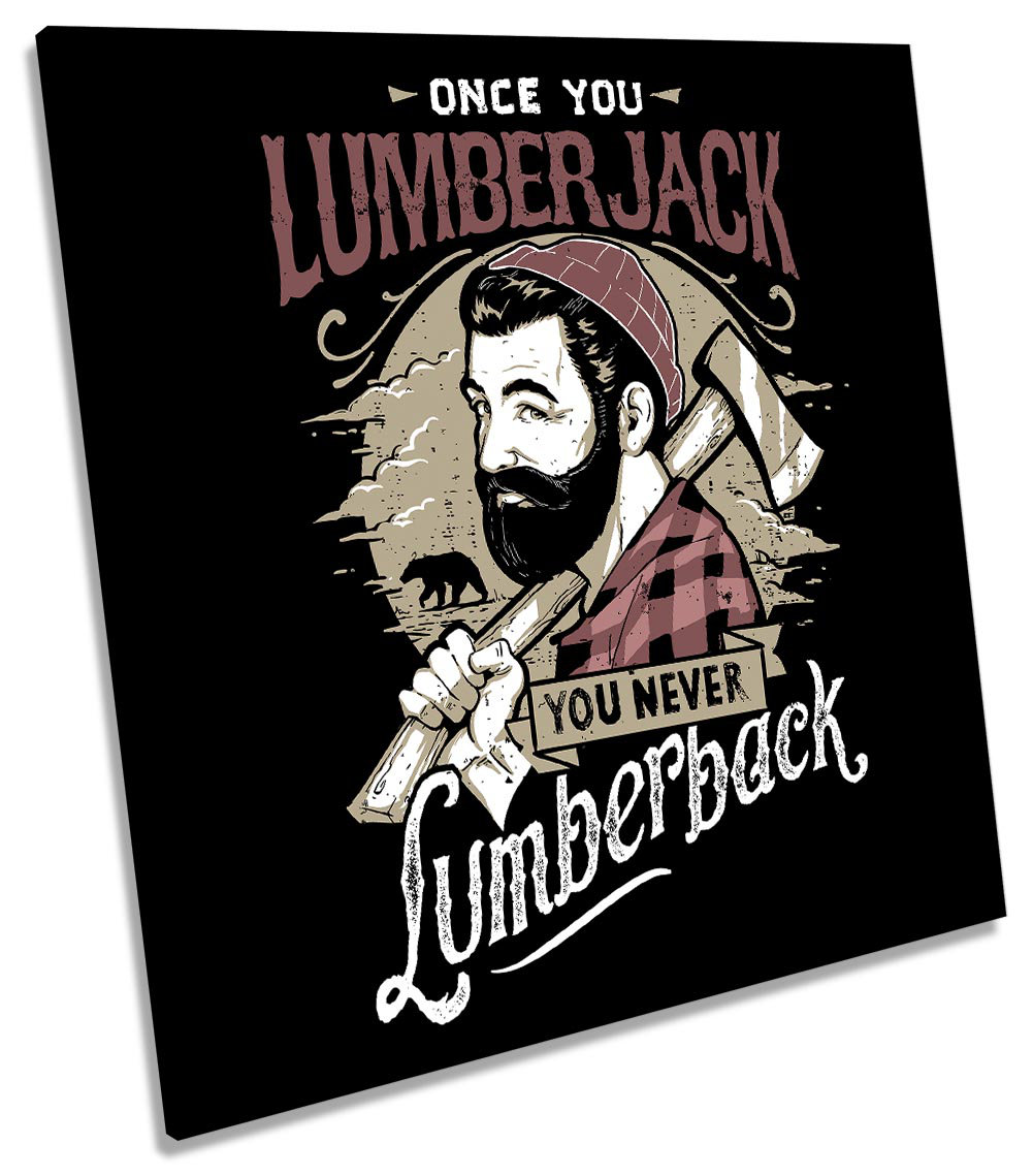 Happy Larry Once You Lumberjack Picture CANVAS WALL ART Square Print ...