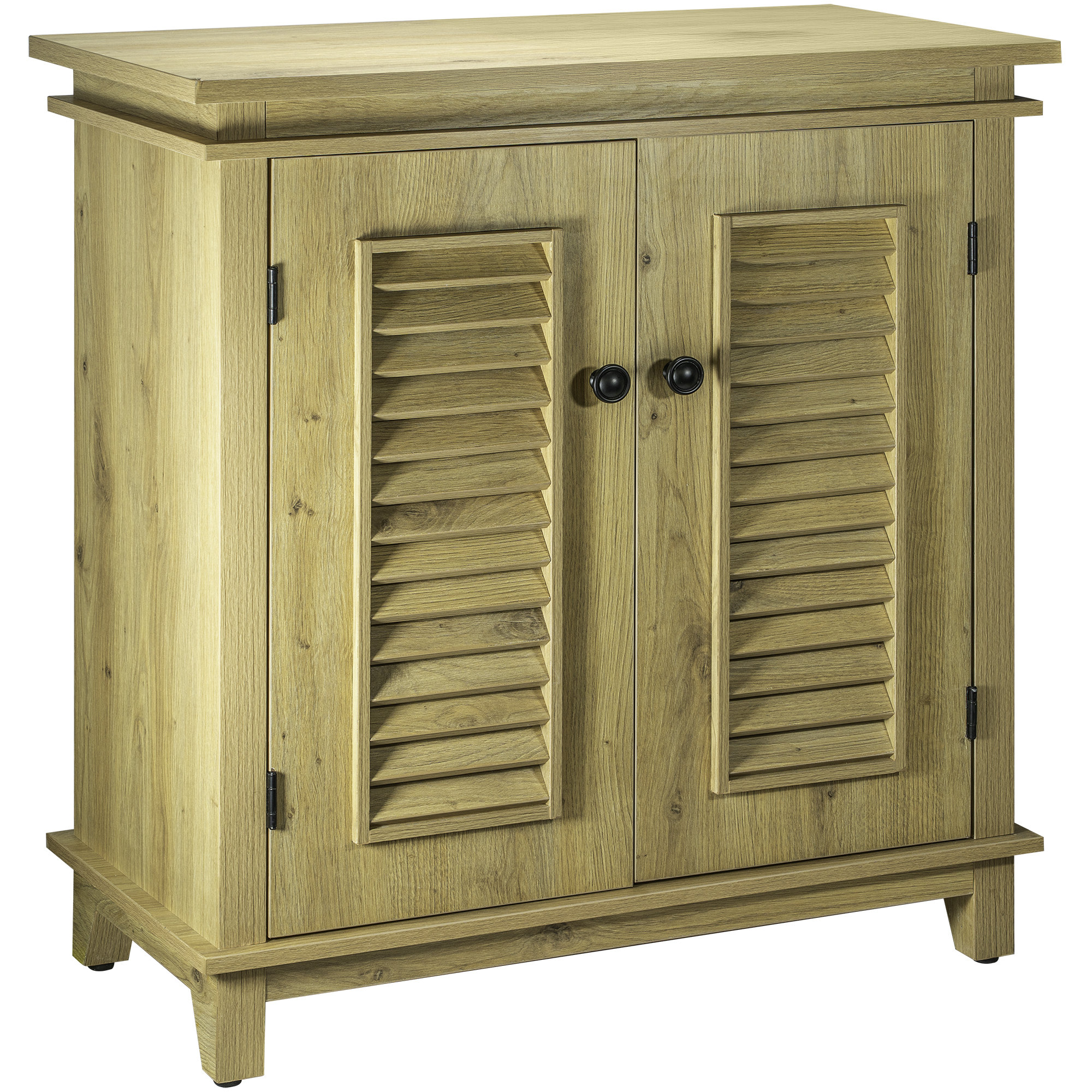 Lark Manor™ Mid-Century Modern Bathroom Storage Cabinet, Louvered Doors ...