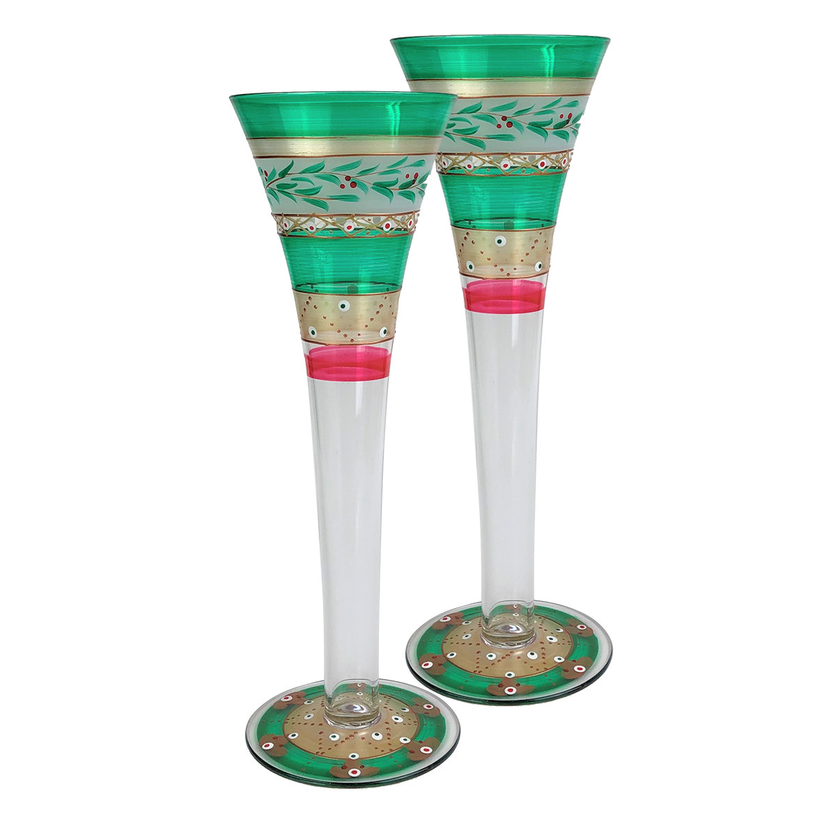 The Holiday Aisle® Mosaic Christmas 8.5 oz Nahlia Champagne Flute ...
