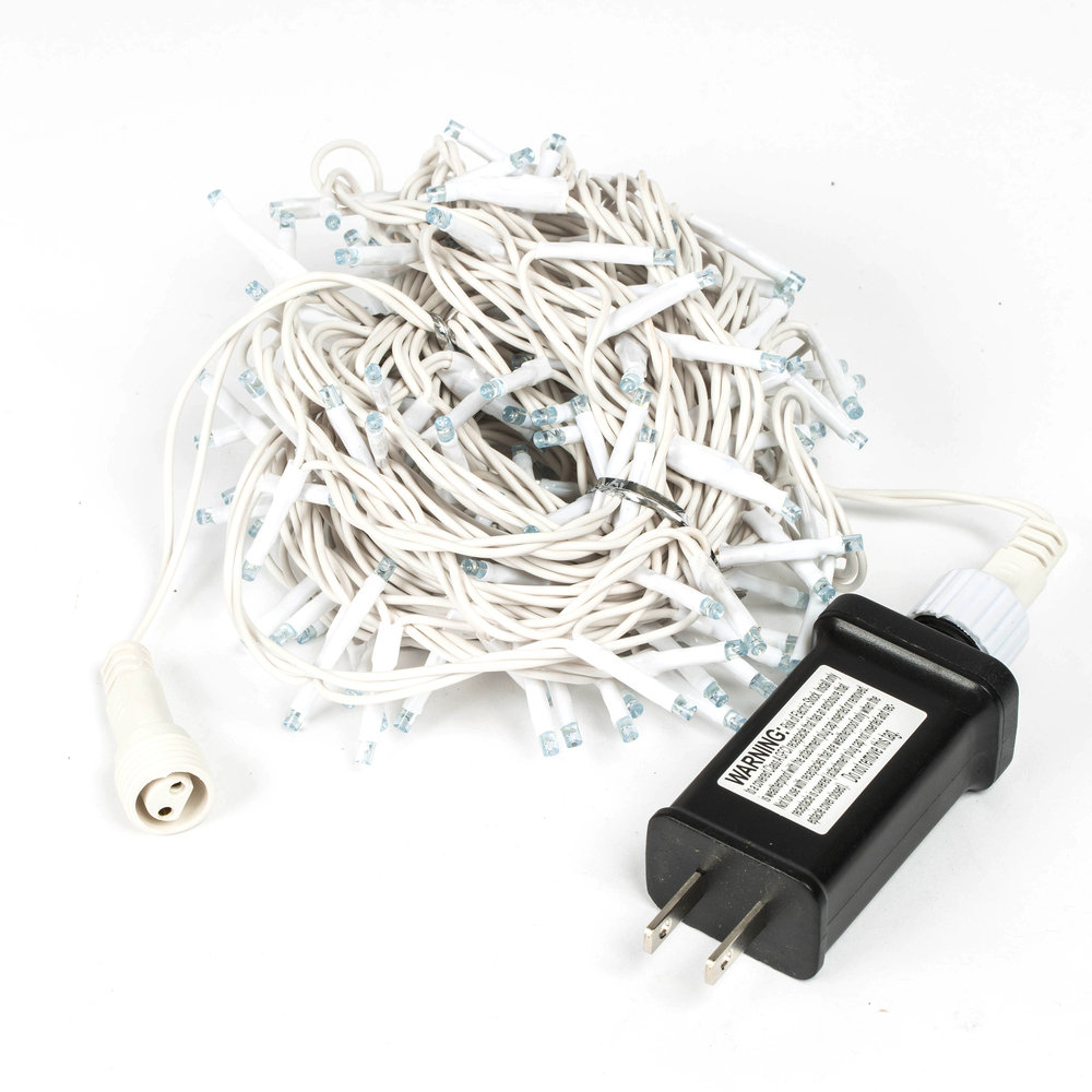 The Holiday Aisle® 144 Blue LED Cluster Light Set, 24'' Christmas Light ...