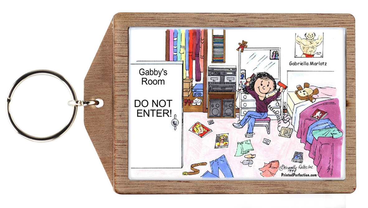 Printed Perfection Personalized Teenage Girls Room Key Chain | Wayfair