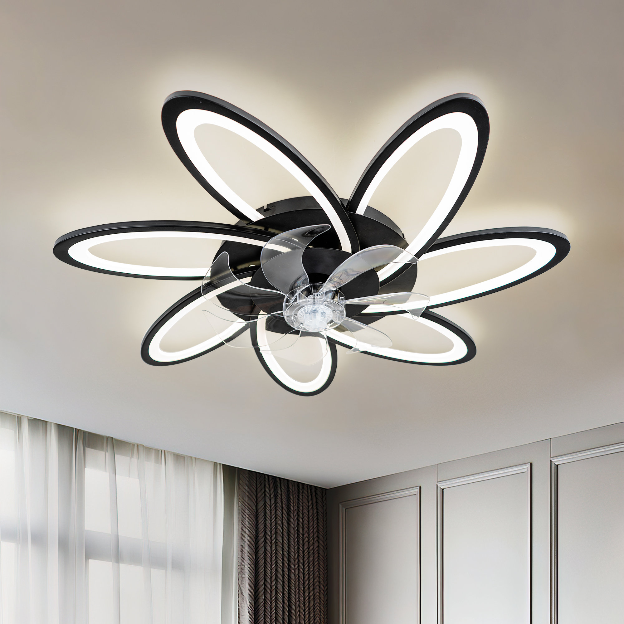 Wrought Studio 29.53 In.7 - Recessed Blade Ceiling Fan With Remote ...