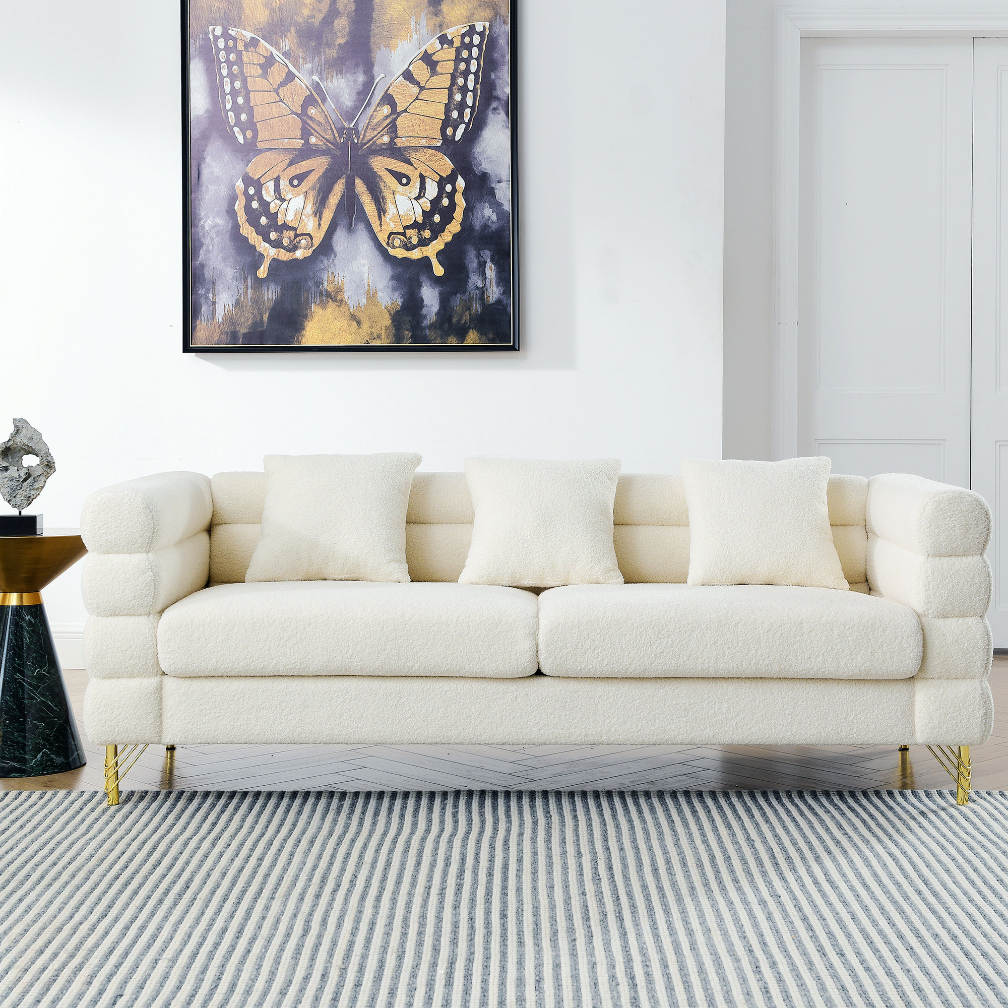 Mercer41 81 Inch Oversized 3 Seater Sectional Sofa - Wayfair Canada