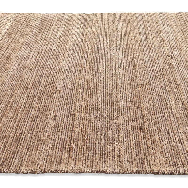 Tufty Home Linea Handmade Light Brown Rib Cut Wool Area Rug By Tufty ...