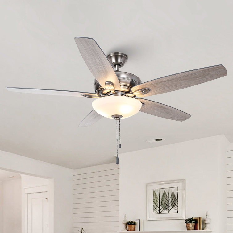 Lark Manor Aoibhi 52" 5 - Blade Dual Mount Ceiling Fan with LED Lights ...
