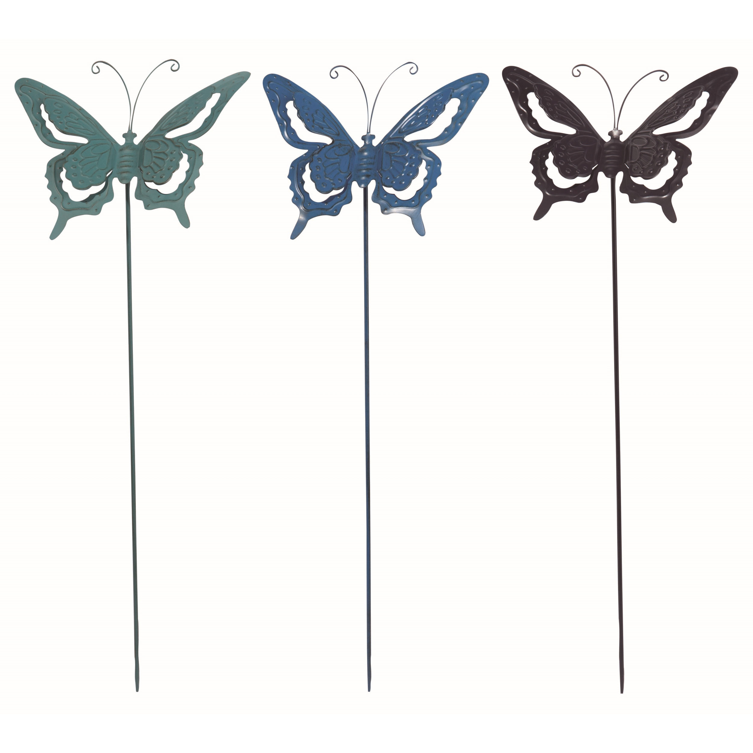 Dakota Fields 36.5" Metal Die-cut Warm Colour Butterfly Pick Set of 3 ...