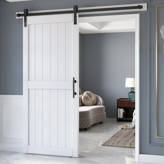 Sanding 84'' Solid Manufactured Wood Glass Painted with Installation ...