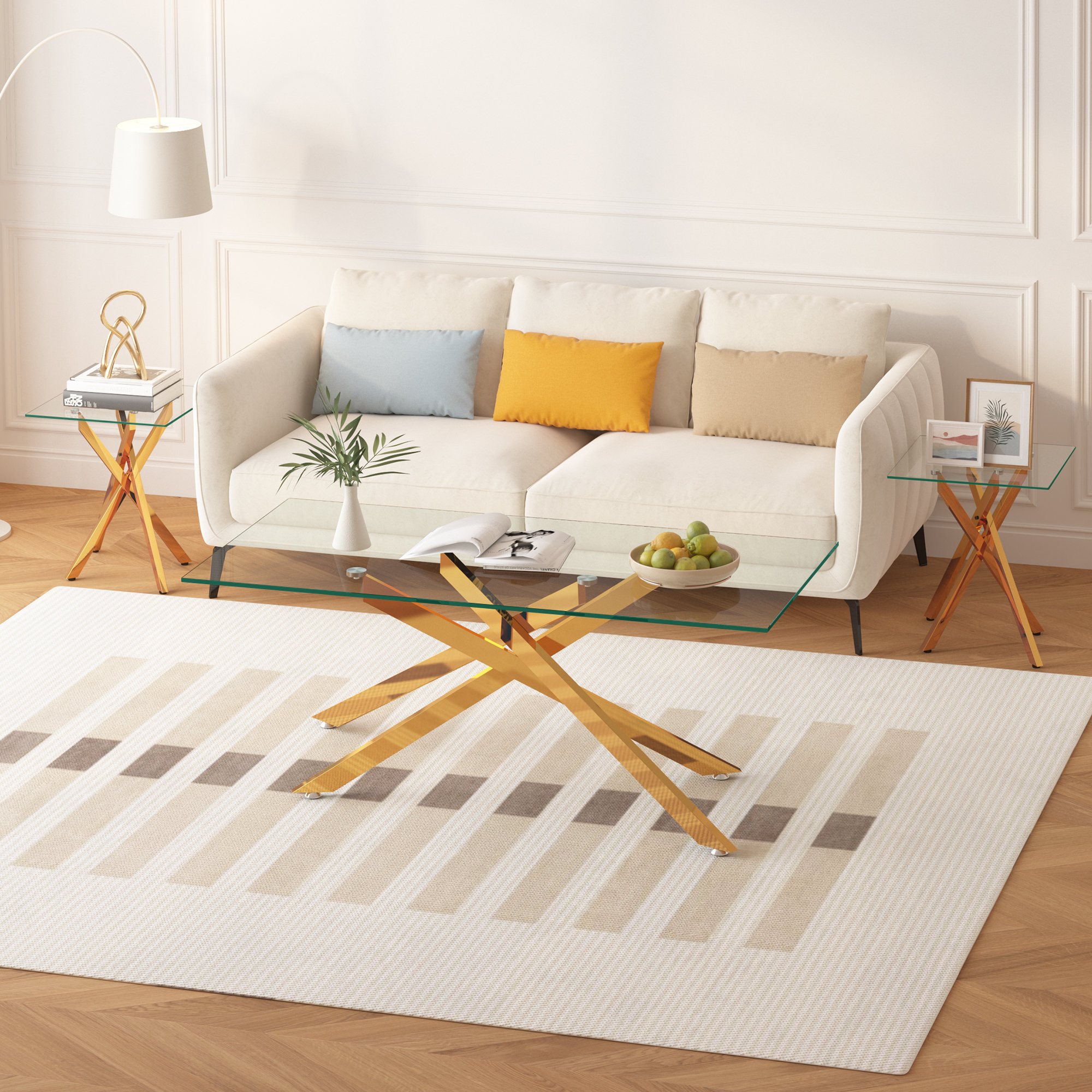 Mercer41 Skyy 3 - Piece Living Room Table Set Including 1 Coffee Table ...