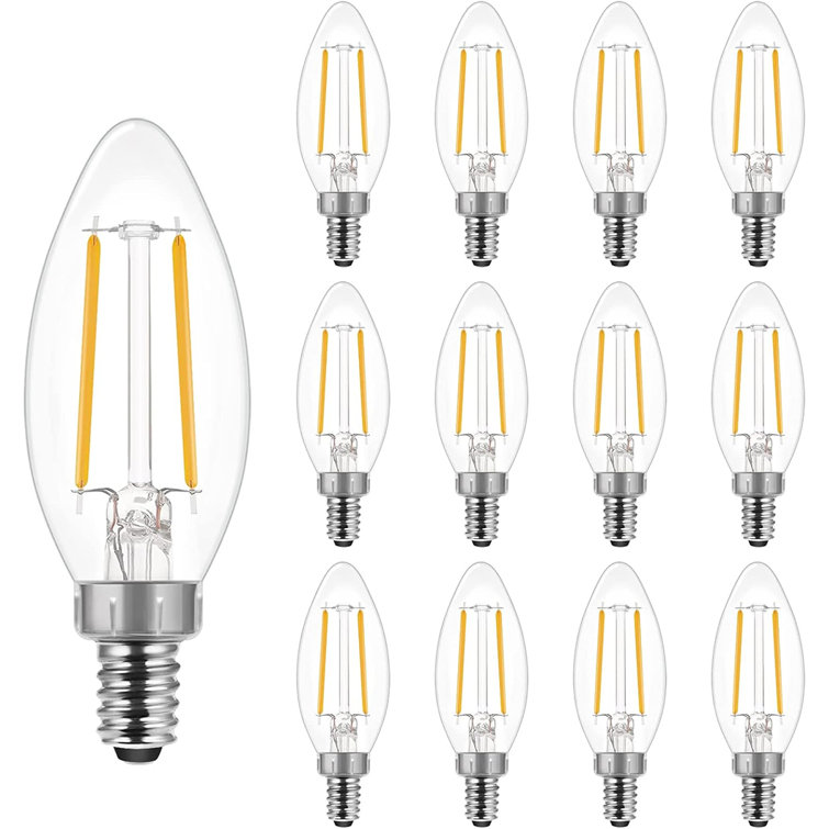 Energetic Lighting LED Filament Bulb B11 60 Watt Equivalent, Candelabra ...