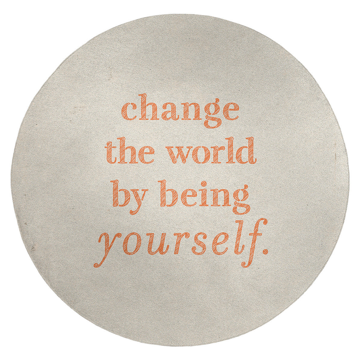 East Urban Home Handwritten Change The World Quote Poly Chenille Rug ...