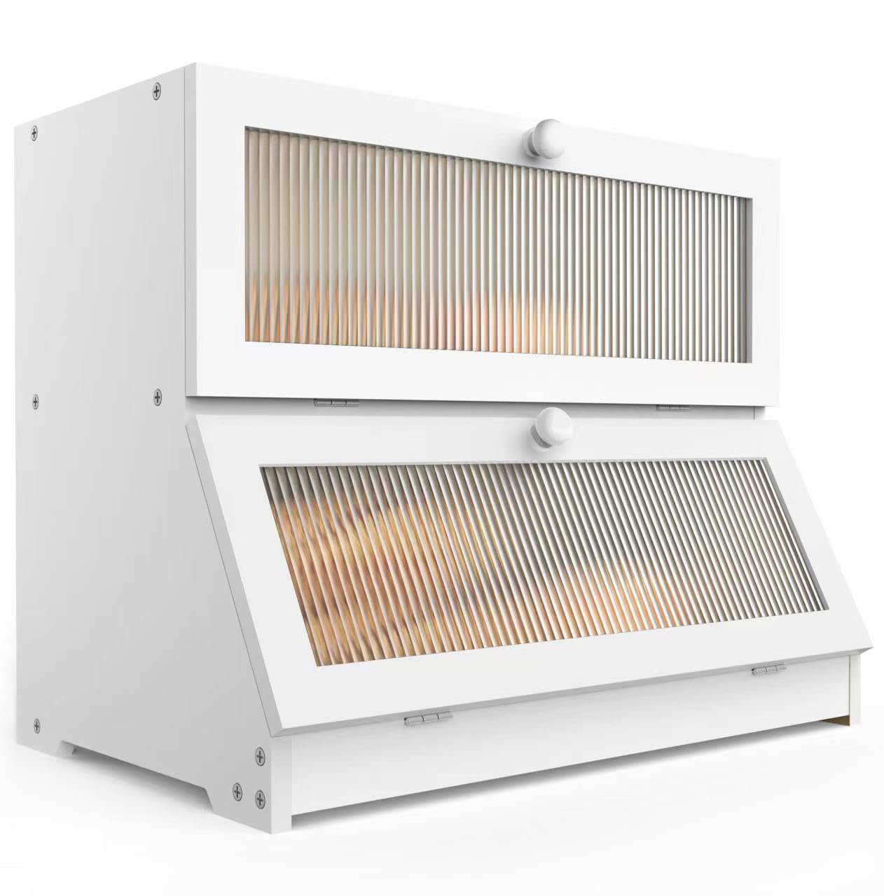 Hokku Designs Double Layer Bamboo Bread Box For Kitchen Counter-Large ...