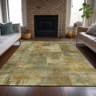 Bungalow Rose Machine Washable Indoor/Outdoor Xhevrie Khaki Rug | Wayfair