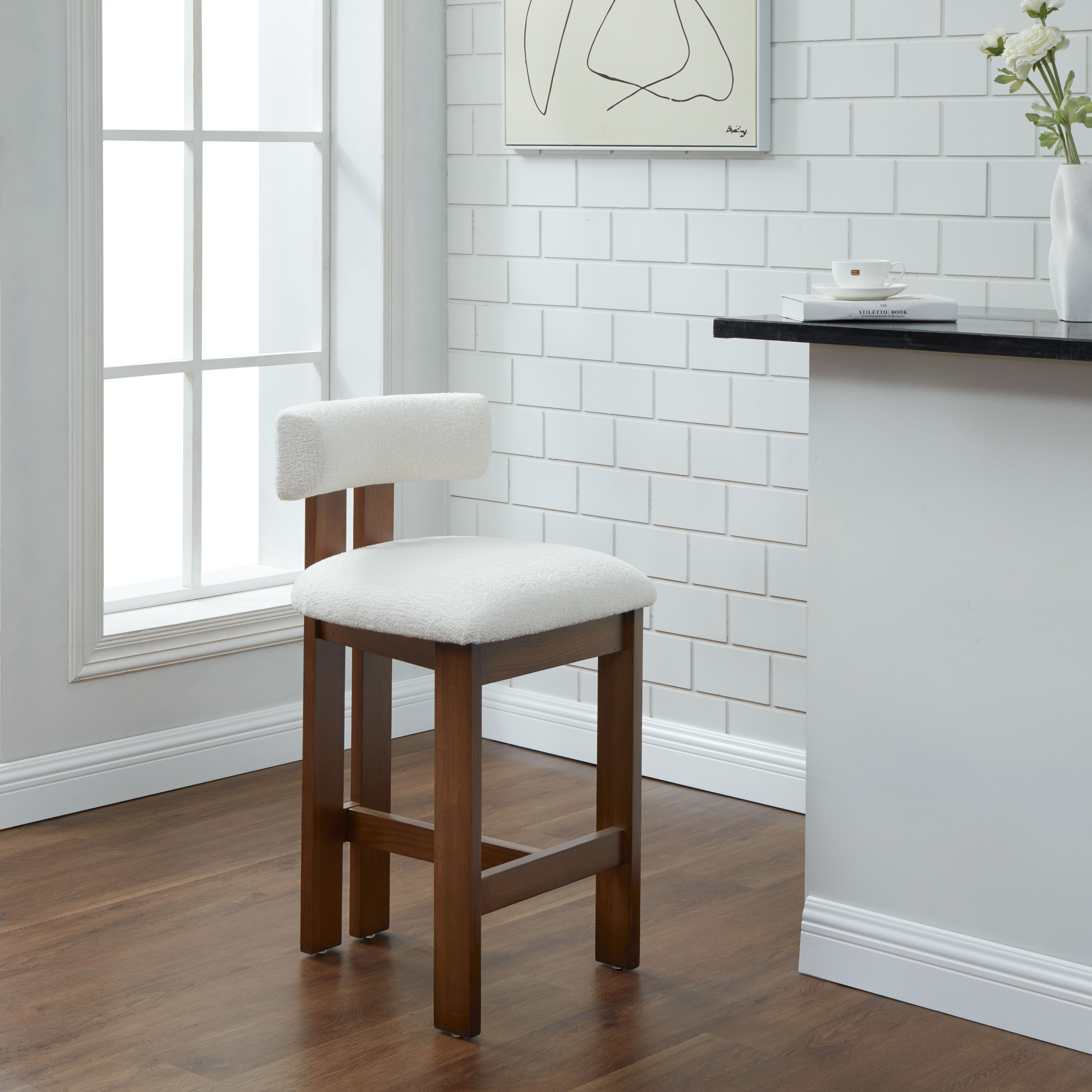 Latitude Run® Masiah Boucle Stool - Wayfair Canada