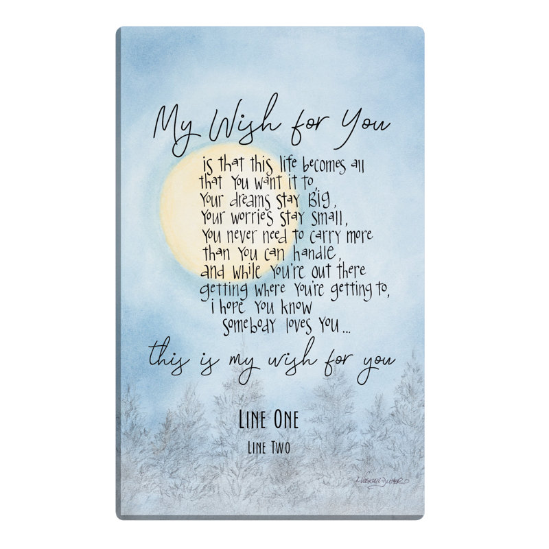 Trinx My Wish For You Canvas Print With Custom Personalization ...