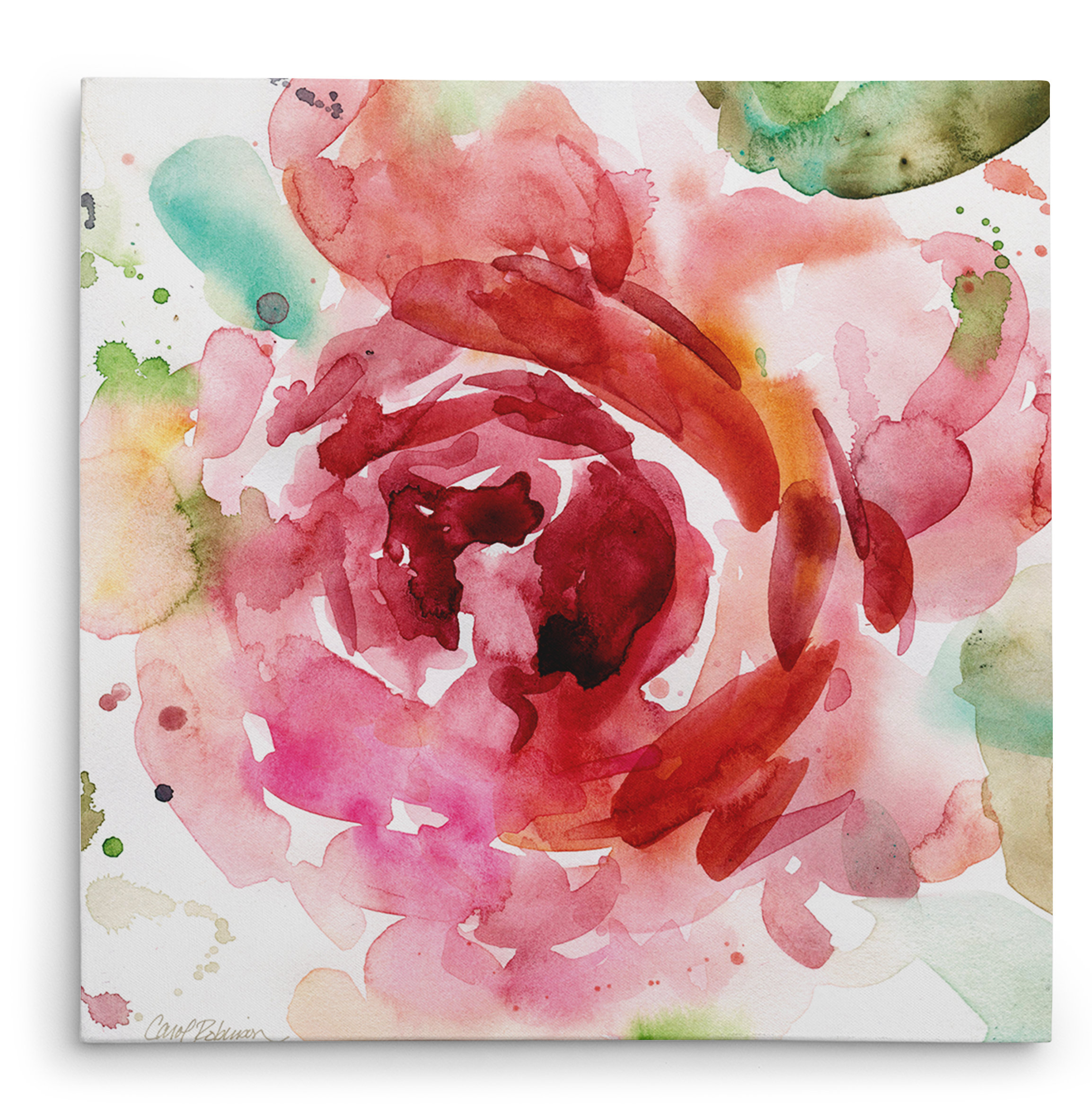 Winston Porter 'Bold Blush III' - Wrapped Canvas Oil Painting Print ...