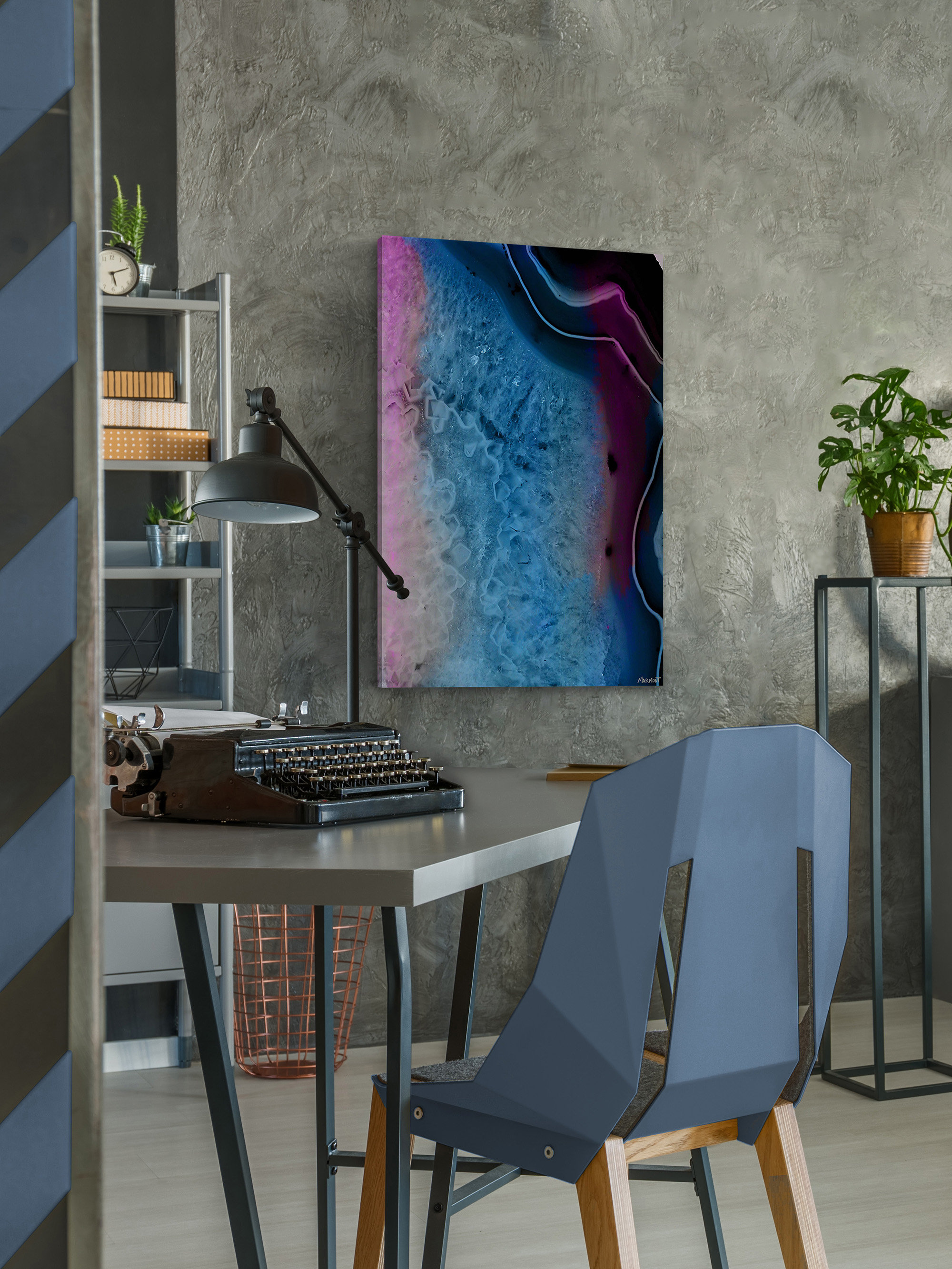 Ivy Bronx Blue Ice by - Wrapped Canvas Print - Wayfair Canada