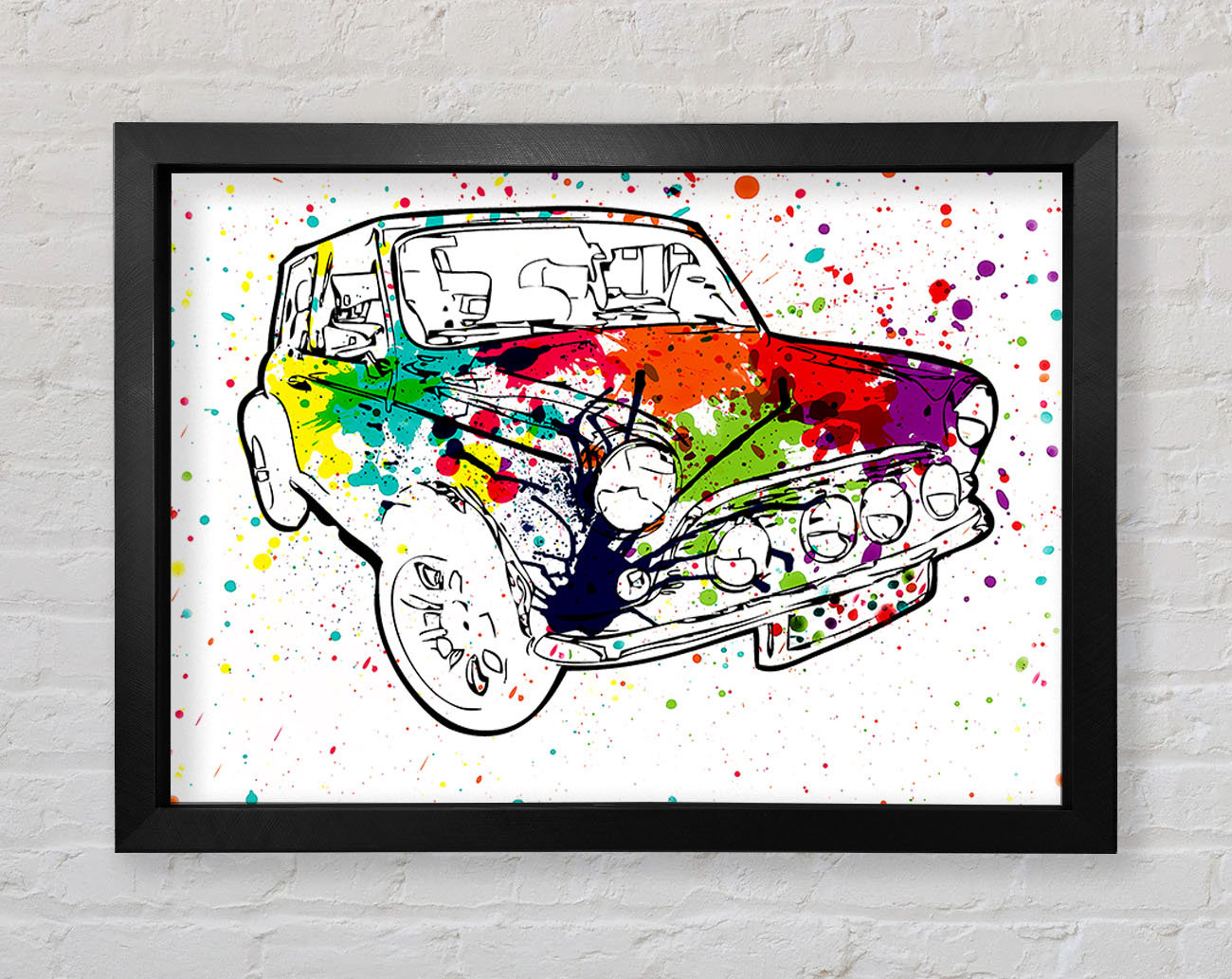 Williston Forge Mini Rainbow Paint Splat - Single Picture Frame Art ...