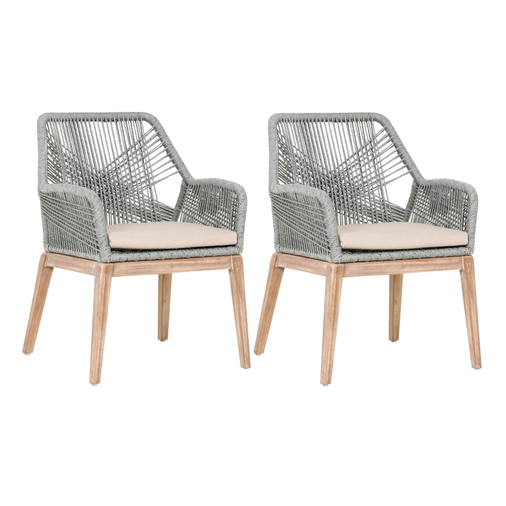 LOOMLAN Cross Back Arm Chair | Wayfair