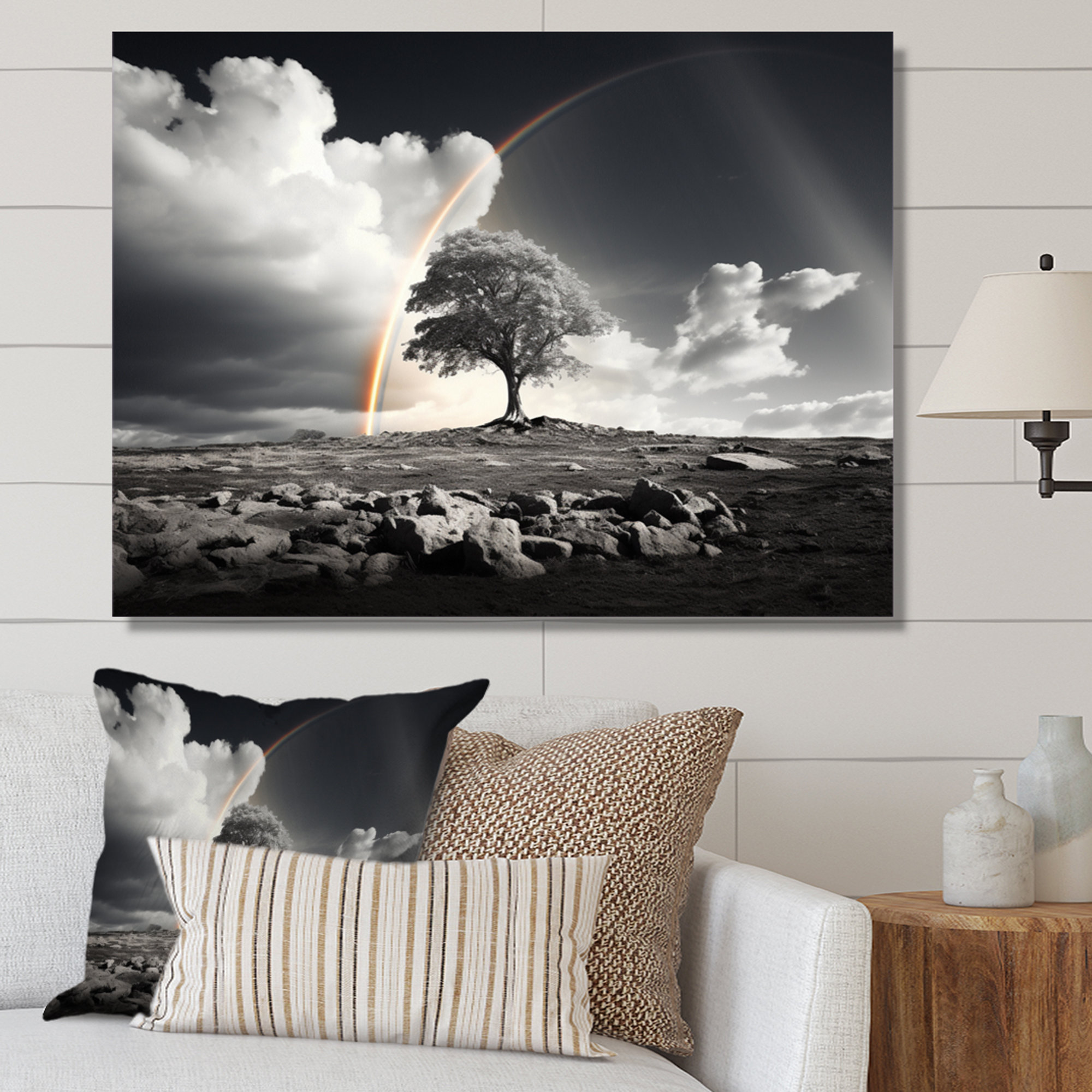 Latitude Run® Rainbow Monochromatic Wonder Landscape On Canvas Print ...