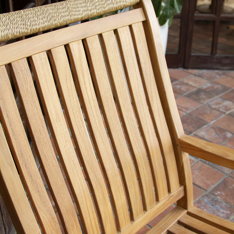 Red Barrel Studio® Cotesfield Outdoor Teak Rocking Chair | Wayfair