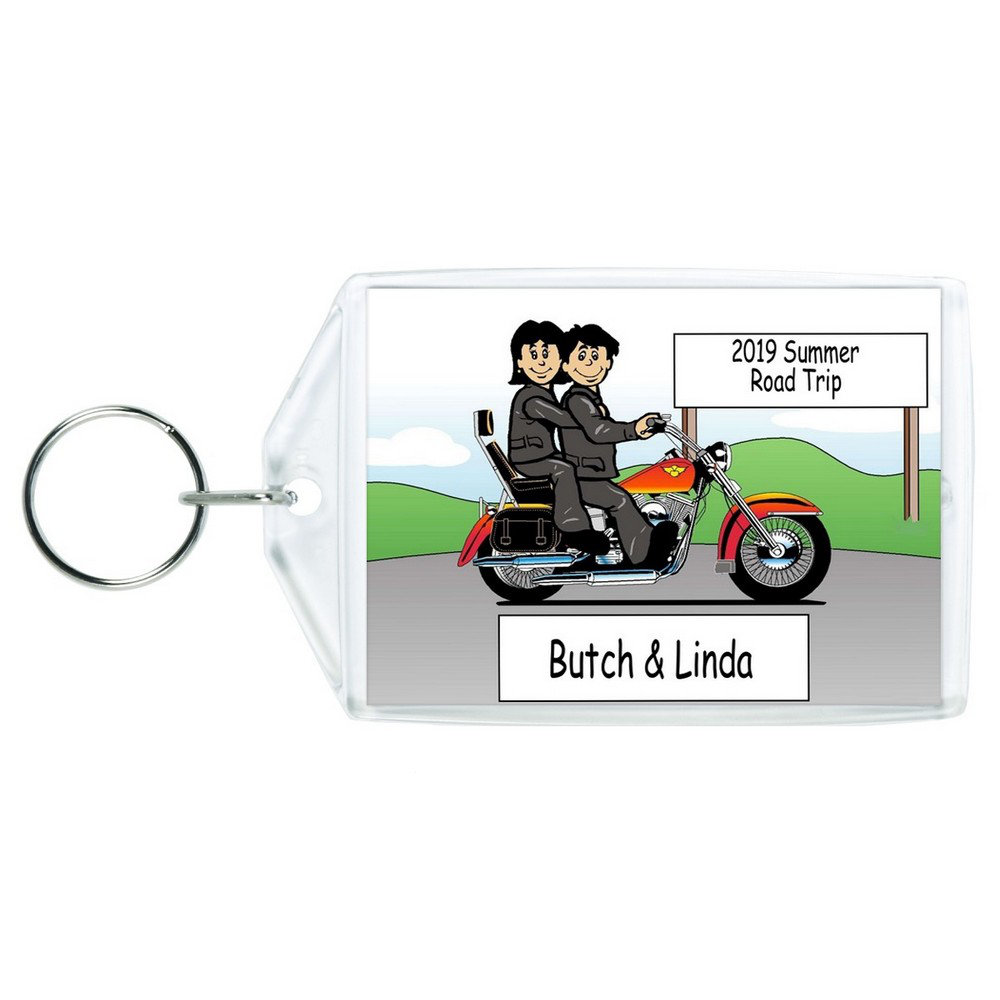 Printed Perfection Personalized Motorcycle - Couple Acrylic Key Chain ...