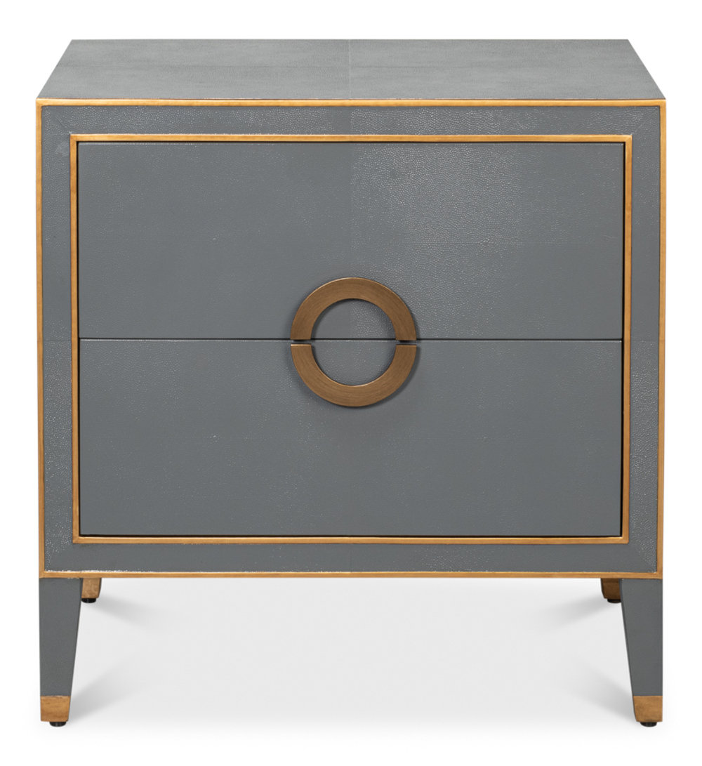 Sarreid Ltd Gabriella Shagreen Night Stand & Reviews | Perigold
