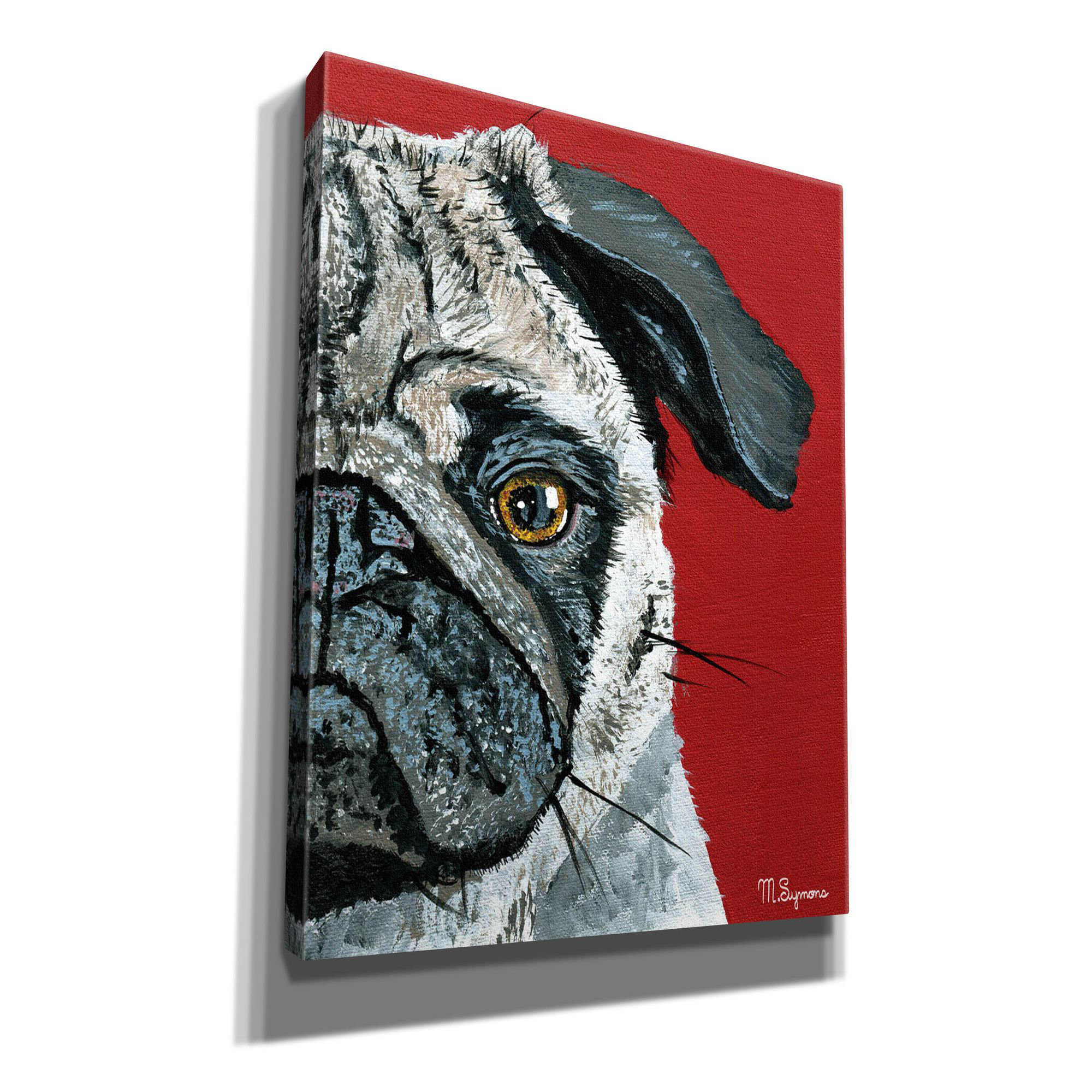 Red Barrel Studio® Jasmijne Pug A Boo On Canvas by Melissa Symons Print ...