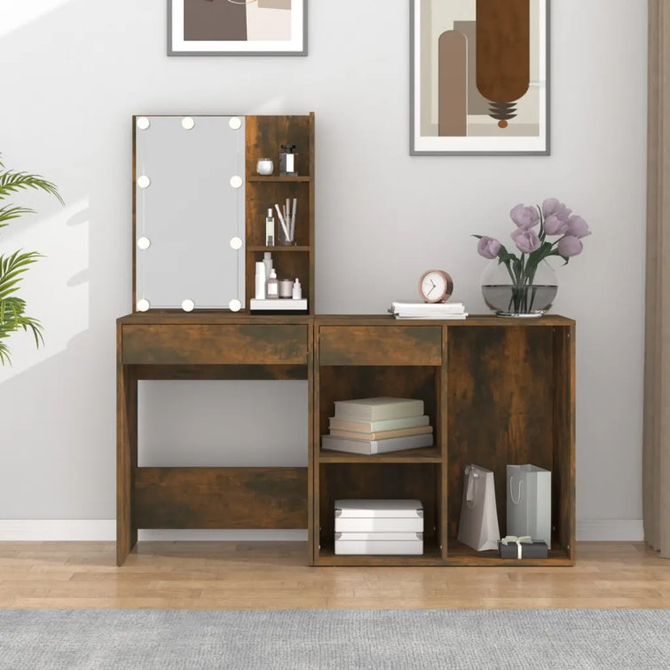 Brayden Studio Dressing Table with Mirror | Wayfair.co.uk